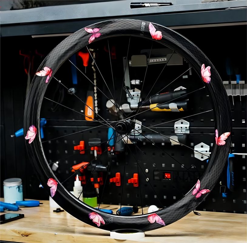 ECM bicycle wheel reflective stickers butterfly wheel stickers road bi