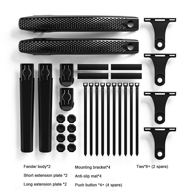 ECM mountain bike road bike fender quick release extended rain fender