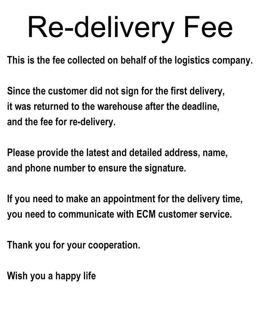 ECM Redelivery Fee Link